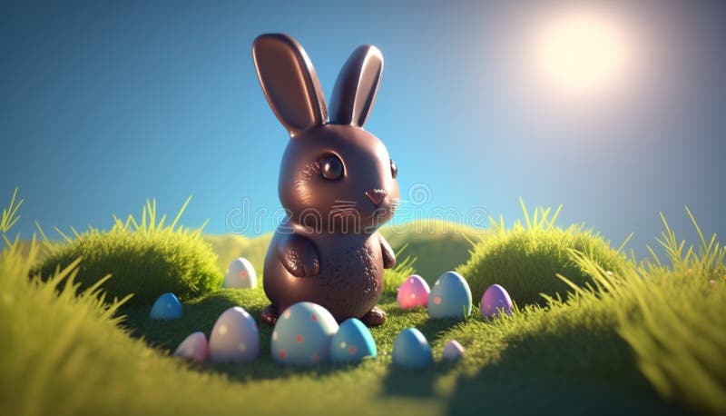 Landscape with Elements about Easter Stock Illustration - Illustration ...