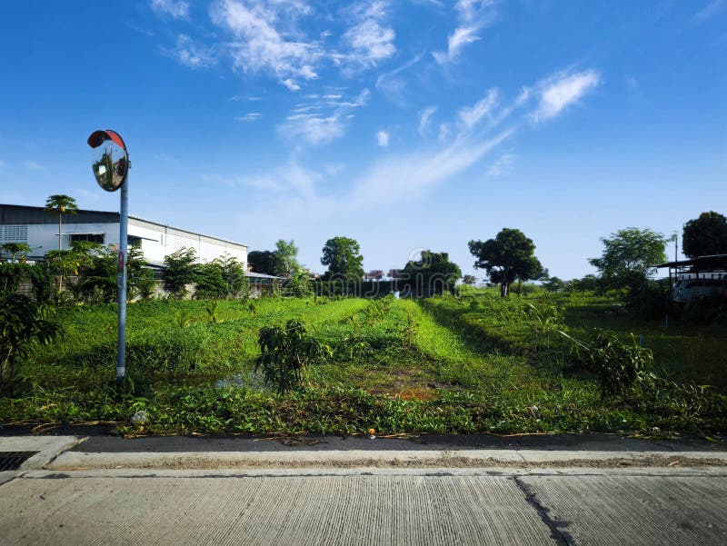 Land for Sales Concept. Landscape of Empty Land Plot for Development ... Land for Sales Concept. Landscape of Empty Land Plot for Development ...