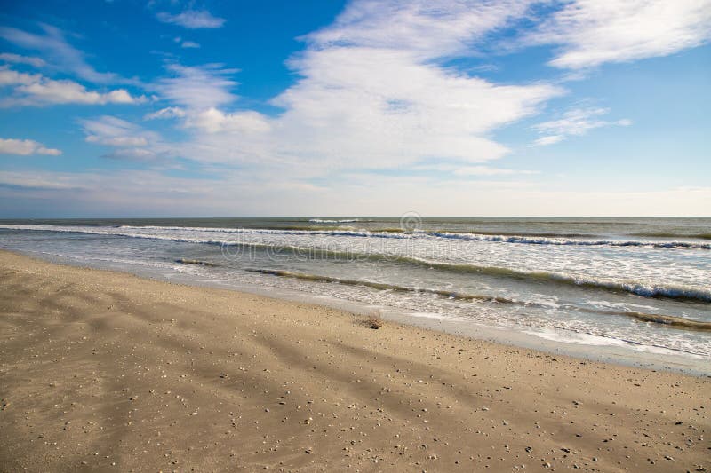 Landscape of an Empty Wild Beach Stock Image - Image of beauty, sand ...