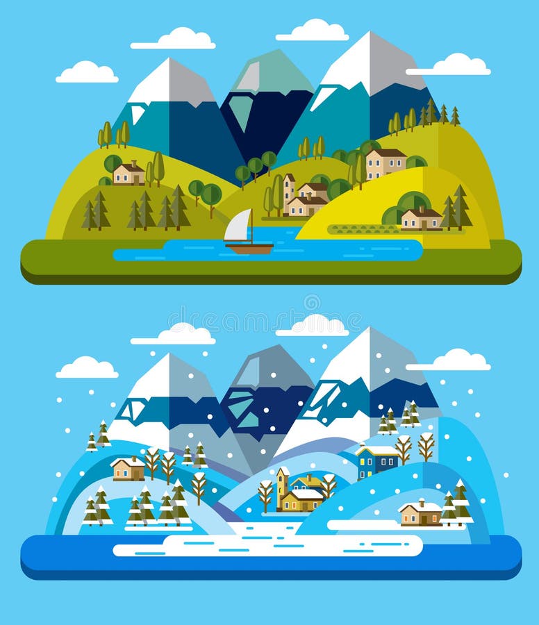 Landscape and environment stock vector. Illustration of banner - 66345514