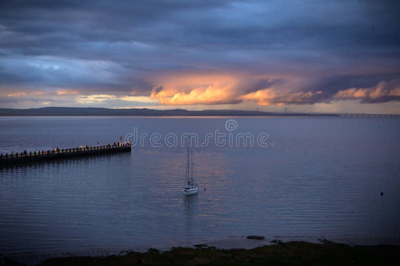 Landscape and an Estuary Jetty Stock Photo - Image of tidal, estuary ...