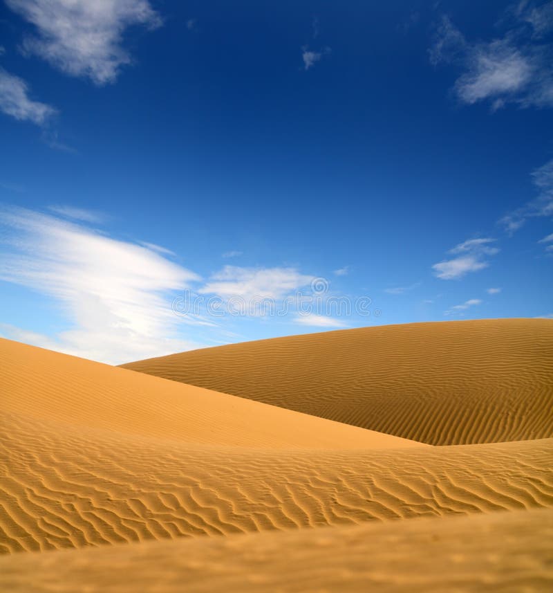 Landscape in Evening Desert Stock Image - Image of lifeless, nature ...