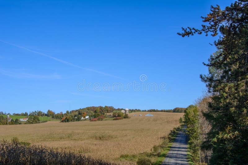 Landscape with Fall Colors in the Canadian Countryside Stock Image ...