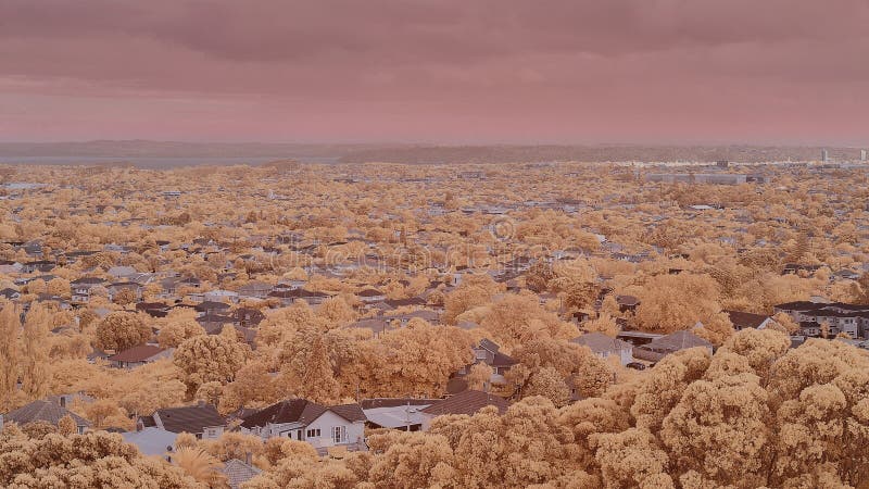 Landscape in False Colors Taken with an Infrared Modified Camera Stock ...