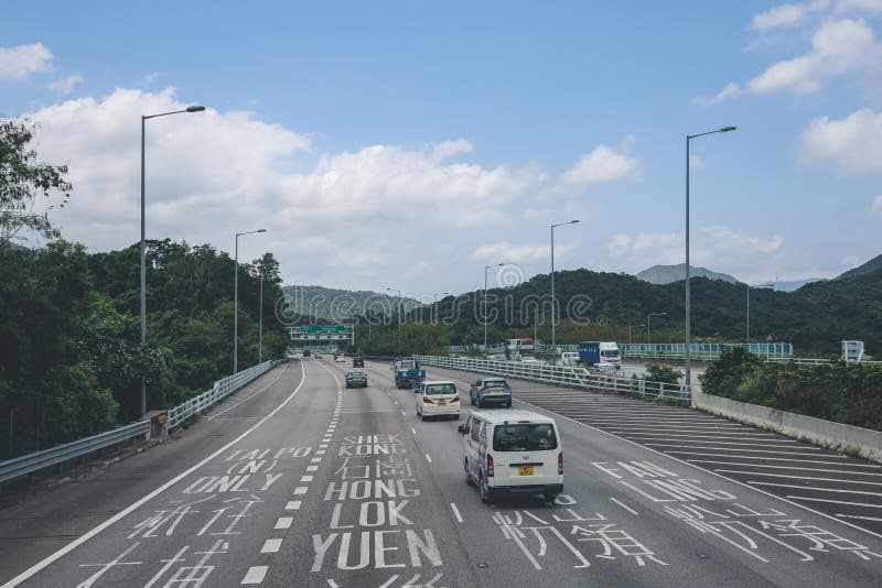 A Landscape of Fanling Highway, Hong Kong May 4 2023 Editorial Image ...