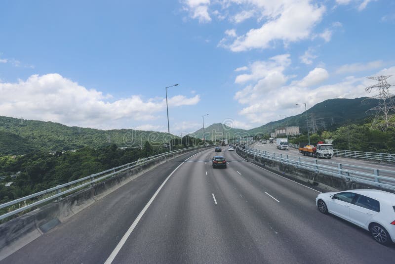A Landscape of Fanling Highway, Hong Kong May 4 2023 Editorial Photo ...