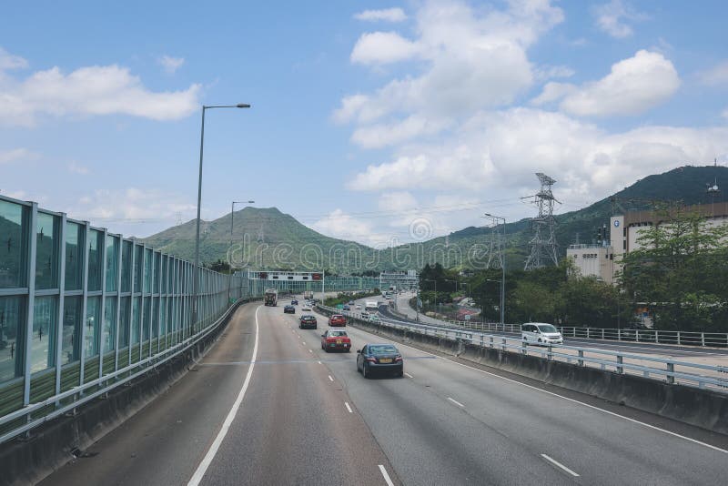 A Landscape of Fanling Highway, Hong Kong May 4 2023 Editorial Stock ...