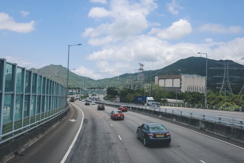 A Landscape of Fanling Highway, Hong Kong May 4 2023 Editorial Image ...