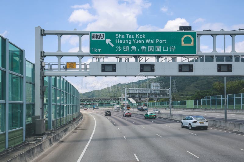 A Landscape of Fanling Highway, Hong Kong May 4 2023 Editorial Photo ...