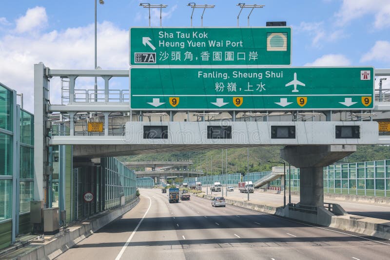 A Landscape of Fanling Highway, Hong Kong May 4 2023 Editorial Photo ...