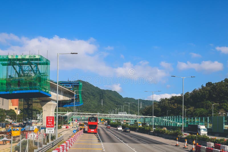 A Landscape of Fanling Highway, Hong Kong May 4 2023 Editorial Stock ...
