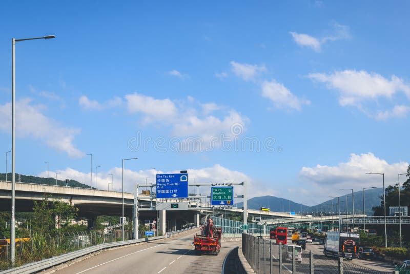 A Landscape of Fanling Highway, Hong Kong May 4 2023 Editorial Stock ...