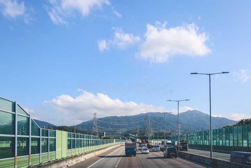 A Landscape of Fanling Highway, Hong Kong May 4 2023 Editorial Stock ...
