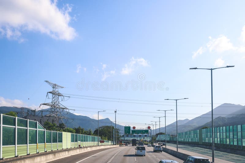 A Landscape of Fanling Highway, Hong Kong May 4 2023 Editorial Photo ...