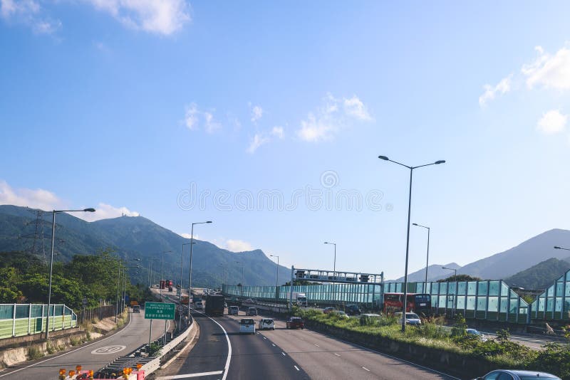 A Landscape of Fanling Highway, Hong Kong May 4 2023 Editorial Photo ...