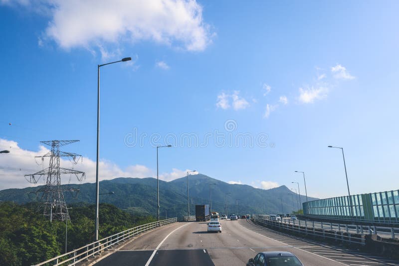 A Landscape of Fanling Highway, Hong Kong May 4 2023 Editorial Photo ...