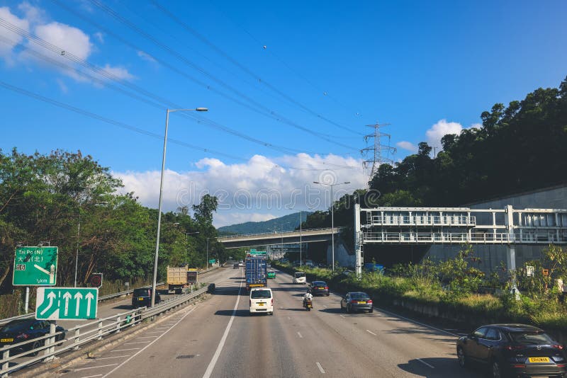 A Landscape of Fanling Highway, Hong Kong May 4 2023 Editorial ...