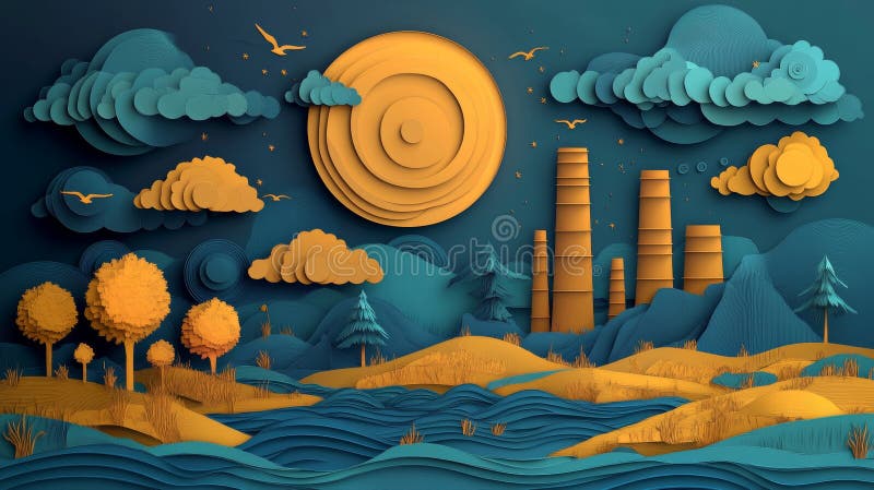 The Landscape Features a Delicate Balance of a Tower and Forest ...