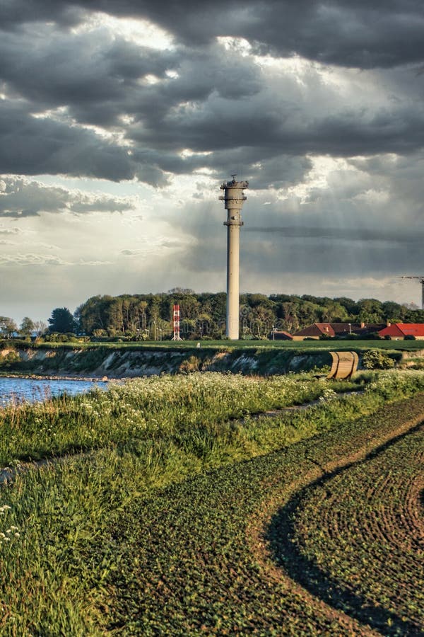 The Landscape of Fehmarn - Staberhuk Radar Station with Dramatic Sky ...