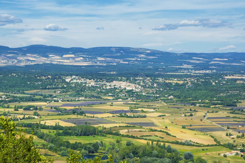 Landscape and Fields of Provence View from Above Stock Photo - Image of ...