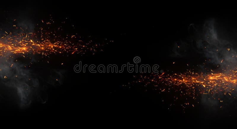 Landscape Fire Sparks Overlay for Dynamic Visual Effects Stock ...