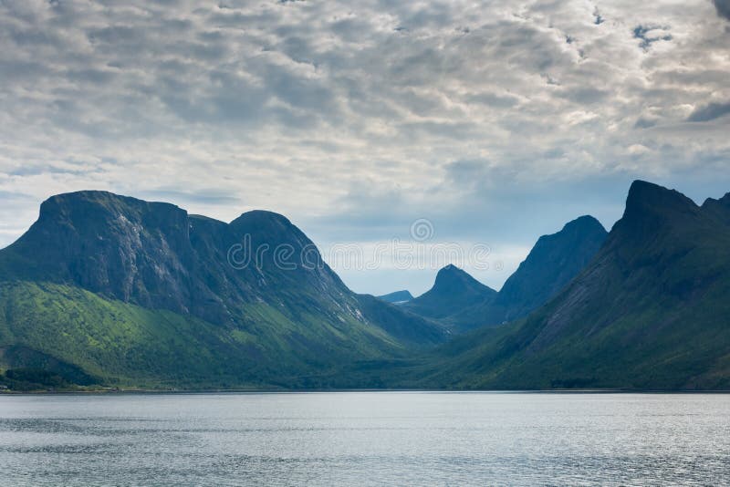 Landscape of the Fjord of Senja, Norway Stock Photo - Image of fjord ...