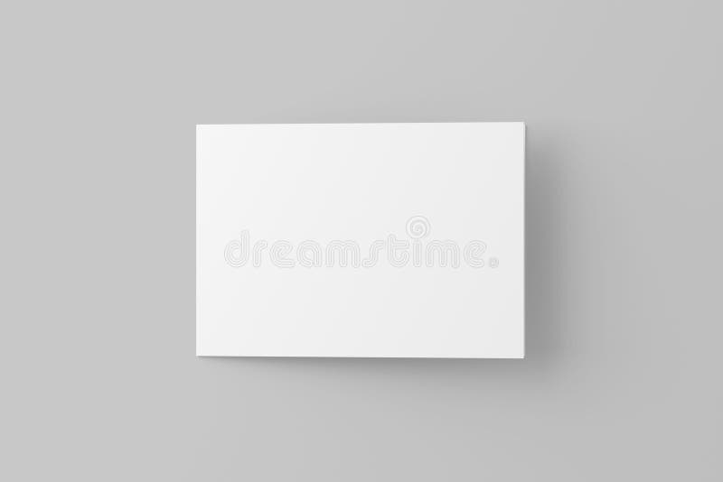 A4 A5 A6 Landscape Folded Invitation Card with Envelope 3D Rendering ...