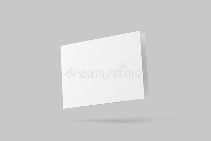 A4 A5 A6 Landscape Folded Invitation Card with Envelope 3D Rendering ...