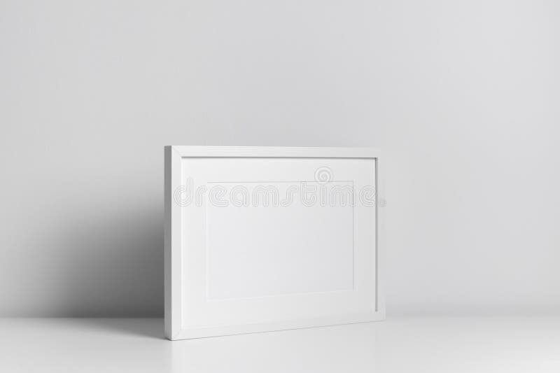 Landscape Frame in White Minimalistic Interior. Blank Frame Mockup for ...