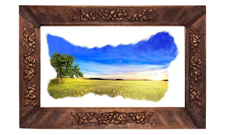 Landscape framed stock image. Image of brush, environment - 47293091