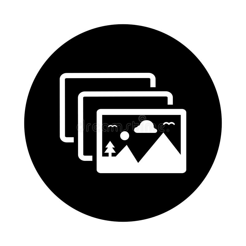 Landscape, Gallery, Image, View Icon. Black Vector Sketch Stock ...