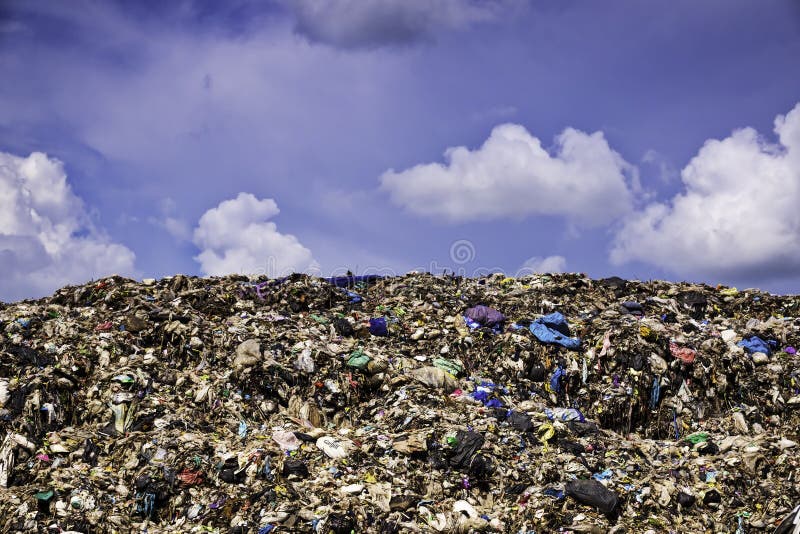Landscape with Garbage Dump Stock Photo - Image of disaster, site ...