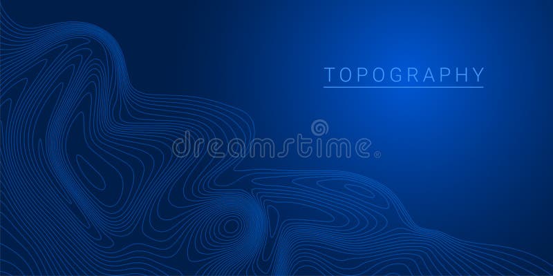 Landscape Geodesy Topographic Map Background. Blue Topographic Lines on ...