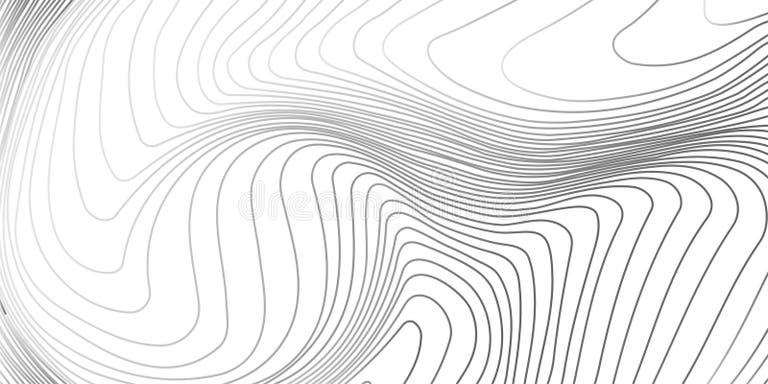 Landscape Geodesy Topographic Map Background. Grey Topographic Lines ...