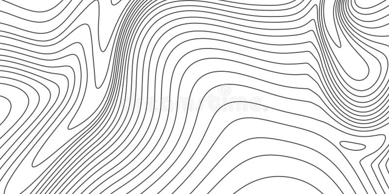 Landscape Geodesy Topographic Map Background. Grey Topographic Lines ...