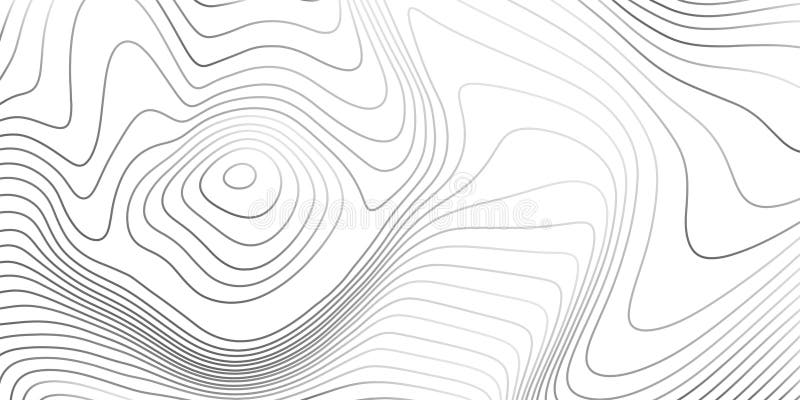Landscape Geodesy Topographic Map Background. Grey Topographic Lines ...