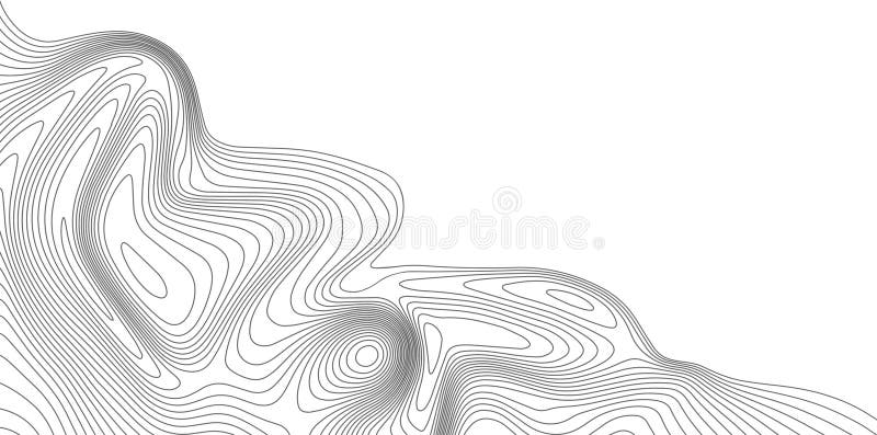 Landscape Geodesy Topographic Map Background. Grey Topographic Lines ...