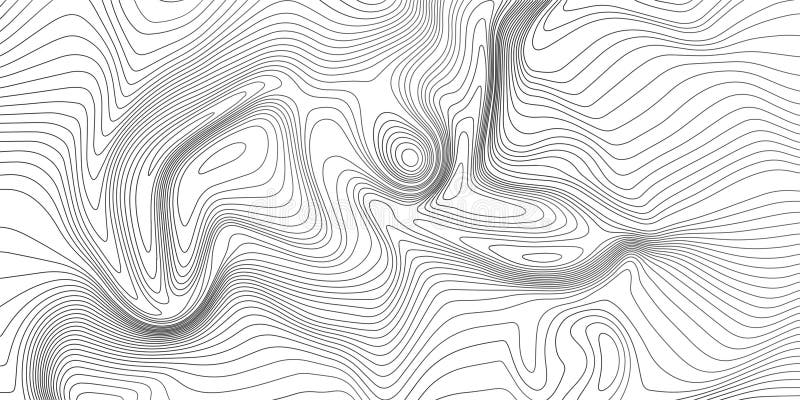 Landscape Geodesy Topographic Map Background. Grey Topographic Lines ...