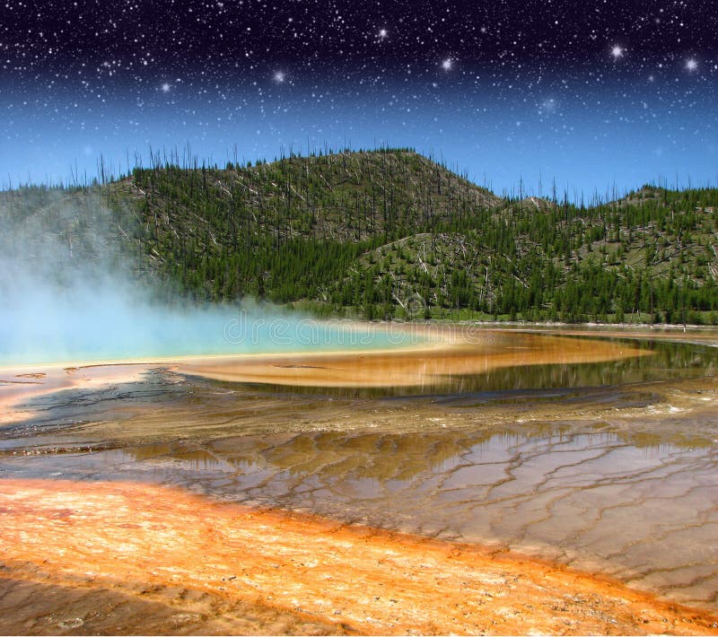 Colorful Yellowstone Spring Stock Photo - Image of nature, clear: 5698668