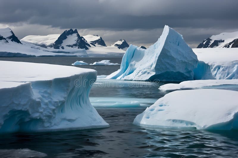 A landscape of a glacier stock photo. Image of arctic - 312453174
