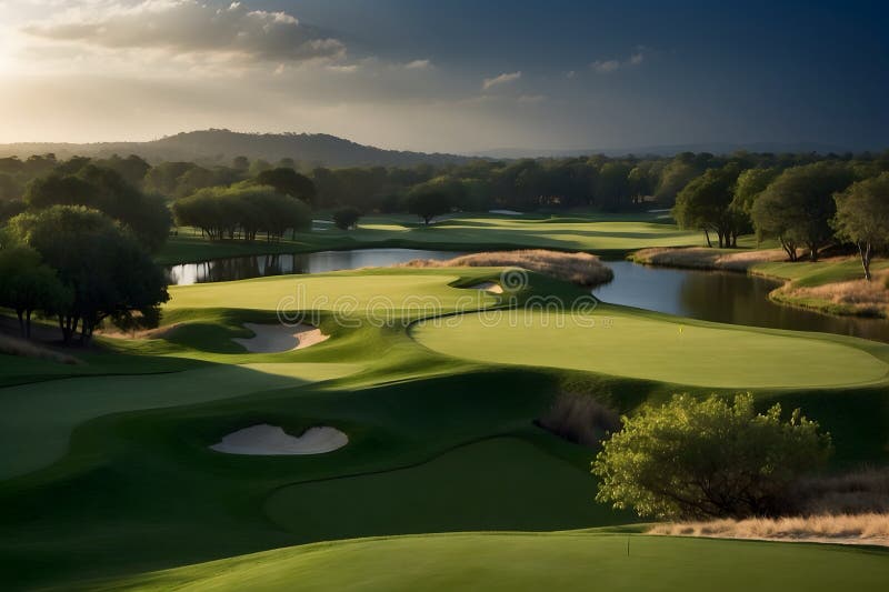 A Landscape of a Golf Course Stock Photo - Image of tree, field: 311347854