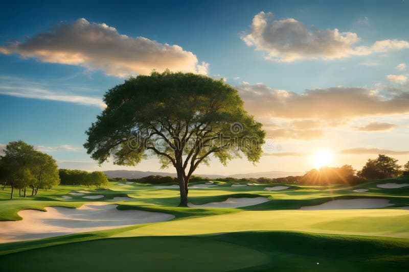 A Landscape of a Golf Course Stock Image - Image of golf, field: 311347893