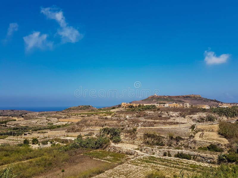 Landscape in Gozo. editorial photography. Image of historic - 124420617