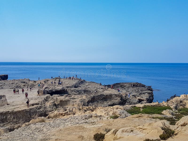 Landscape in Gozo with People. Editorial Photo - Image of historic ...