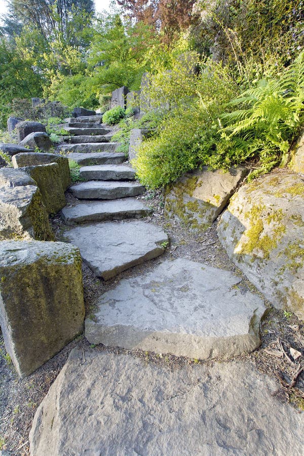 Granite Stone Garden Path stock photo. Image of plants - 28301920