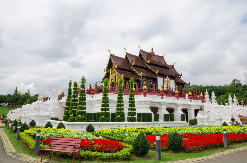 Great temple in garden stock photo. Image of colorful - 128317210