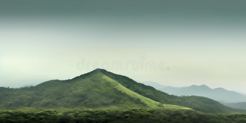 Landscape Green Mountain Top View Nature Silhouette Wallpaper ...