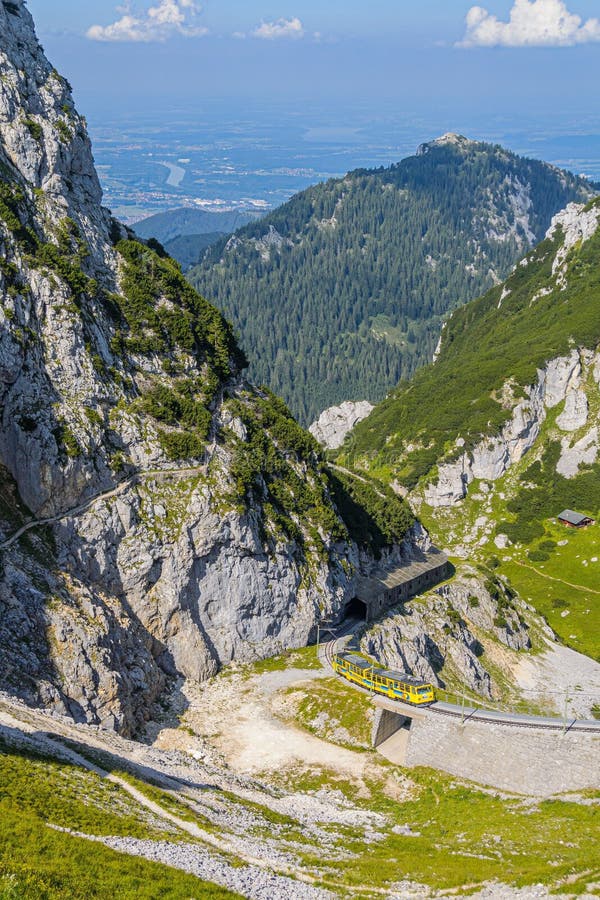 Landscape of Green Range Mountains Wendelstein in Germany with Blue Sky ...