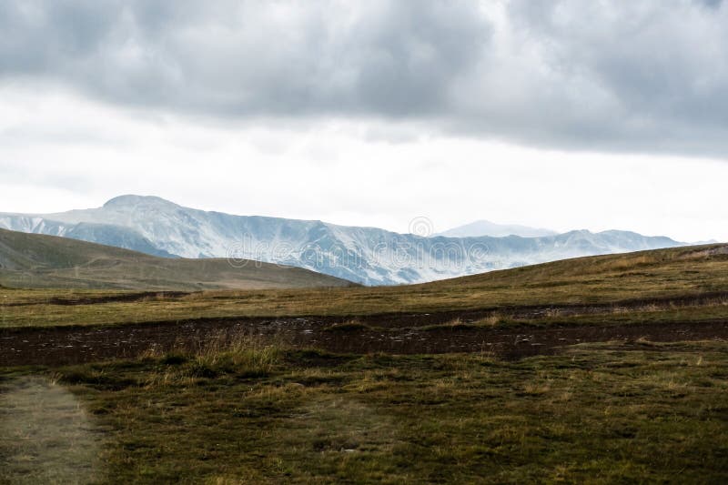 Landscape with Hail in the Middle of Summer Stock Image - Image of ...