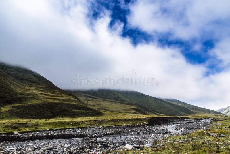 Landscape of High Altitude Mountain Stock Image - Image of china ...